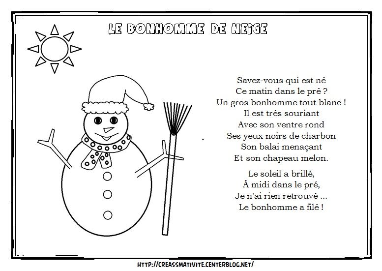 Illustration Le bonhomme de neige